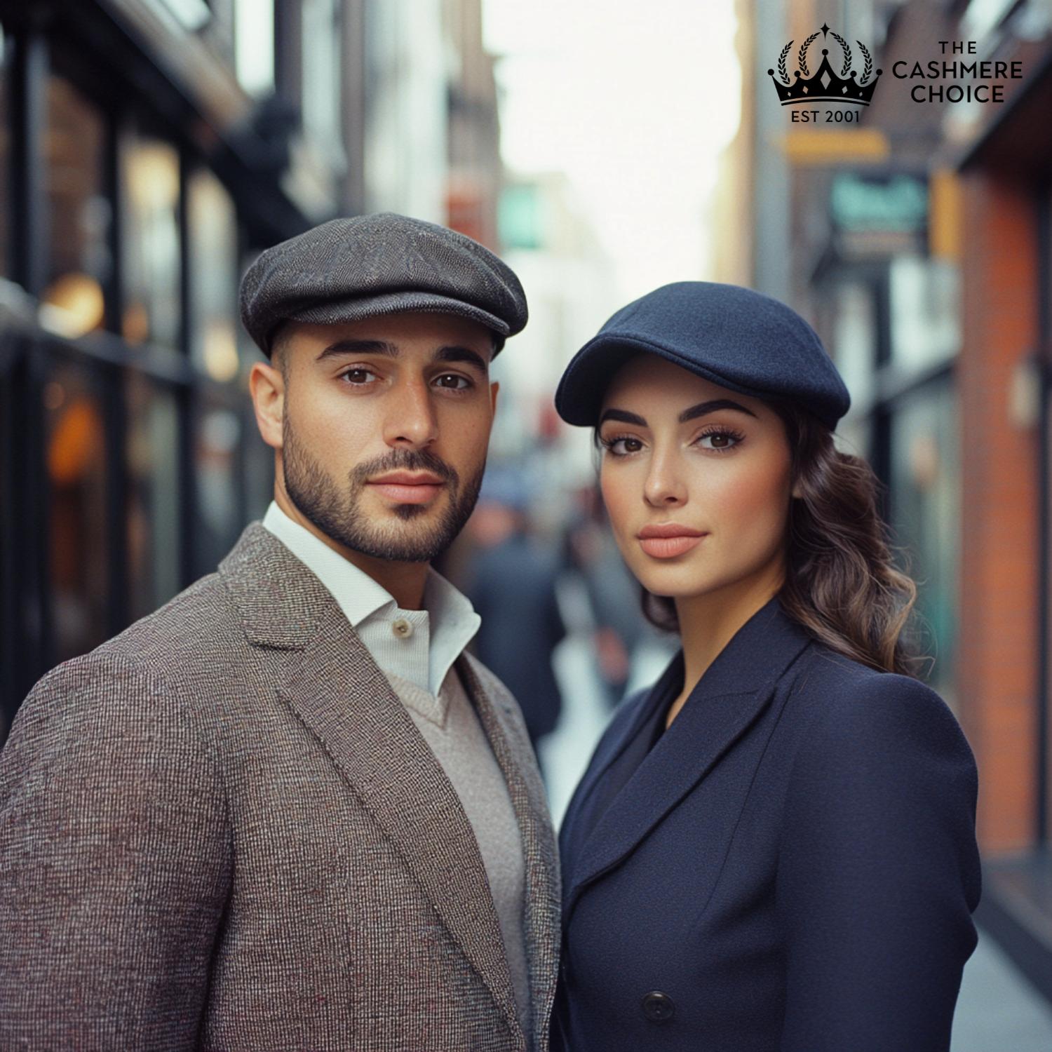 Pure Cashmere Flat Caps - Made by the Finest Caftsmanship and Fabrics