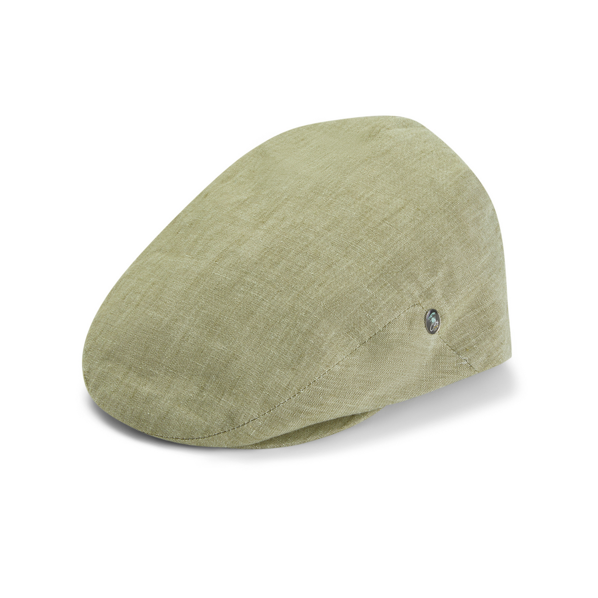 Green Mens Summer Flat Cap | Linen Summer Hat | City Sport Summer Cap